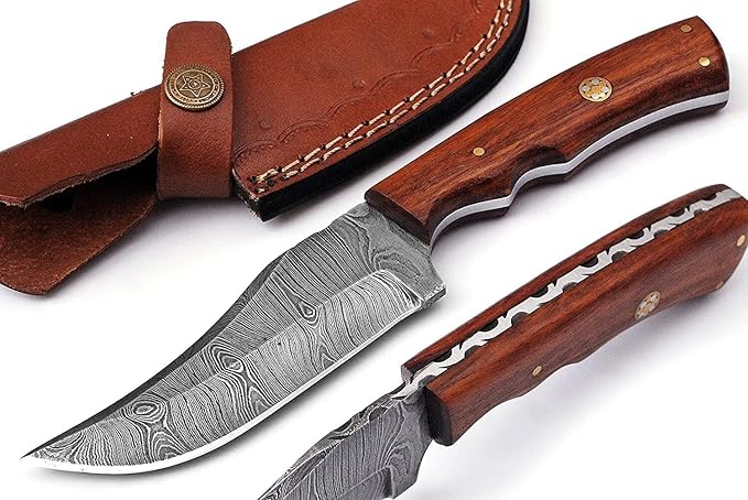 9 Inch Fixed Blade Knives Predator Damscus Steel Hunting Kni | Inspire ...