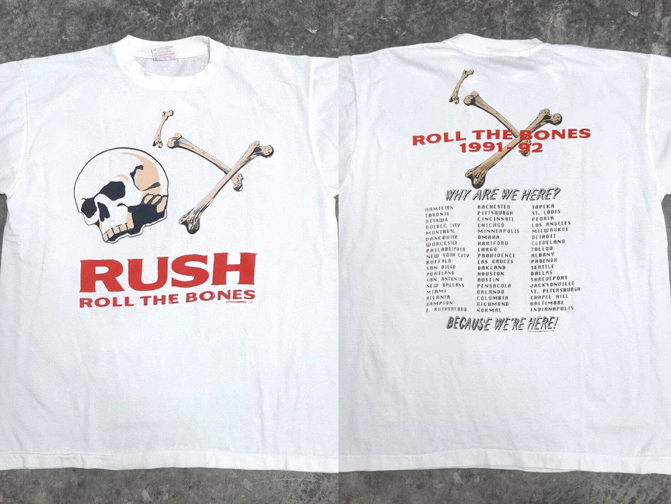 Rush Roll The Bones 1991-92 Why Are We Here T-Shirt, Rush Ro | Inspire Uplift