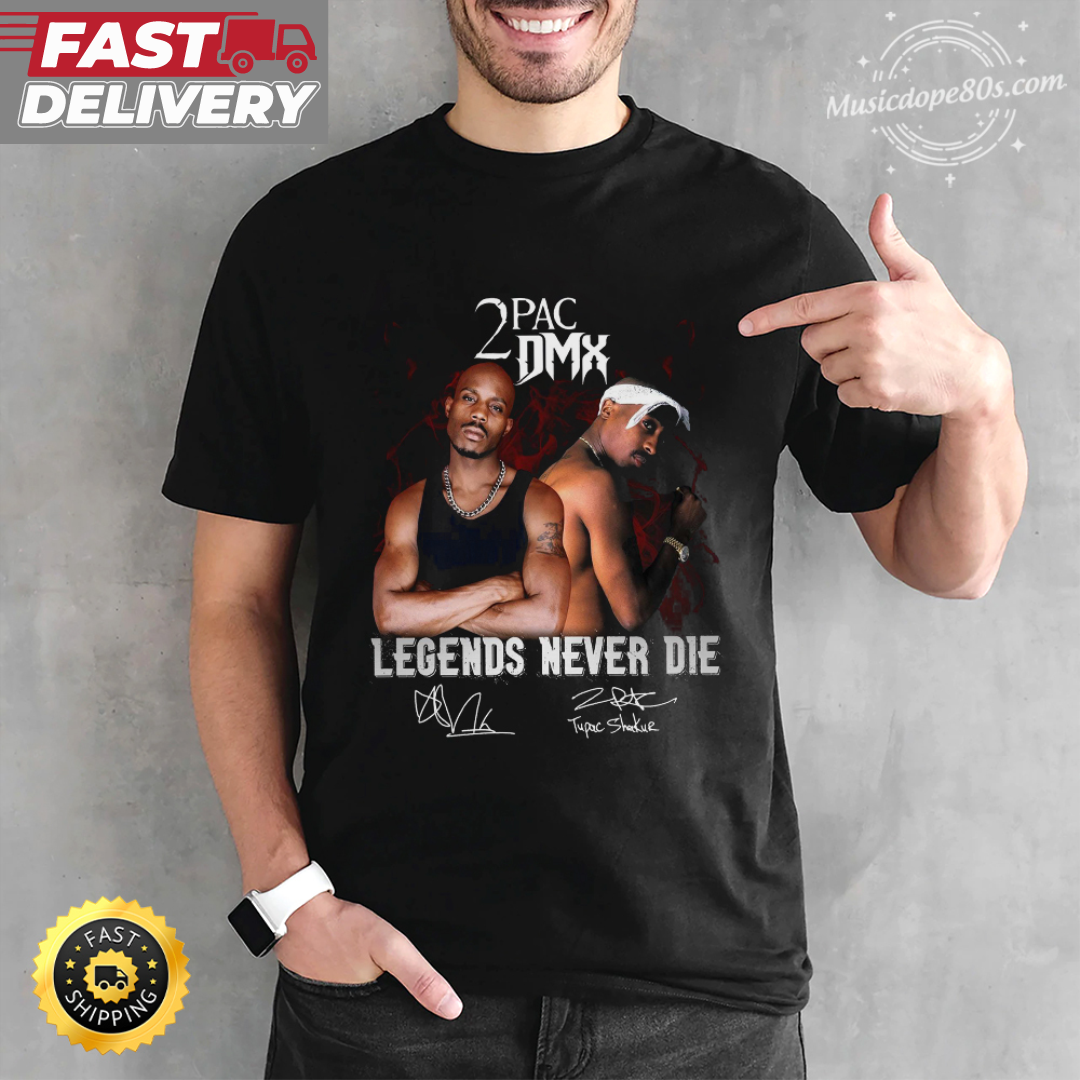2Pac Vs DMX Legends Never Die Logo Unisex T Shirt | Inspire Uplift