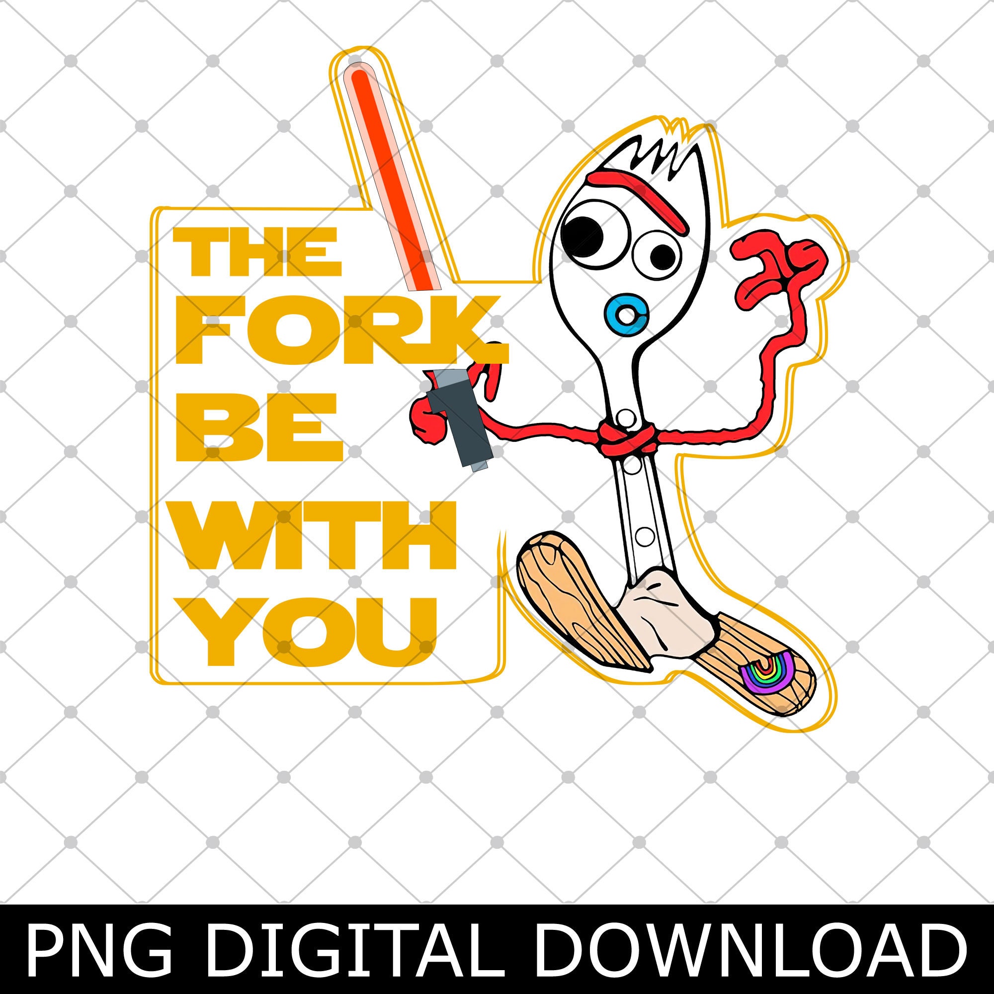 Funny T0y Story Forky May The Fork Be With You Png, Forky St | Inspire ...