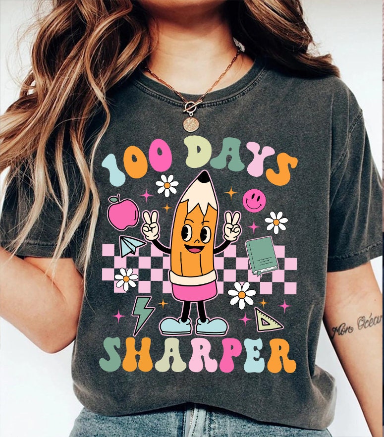 100 Days Sharper Png, 100 Days of School Png | Inspire Uplift