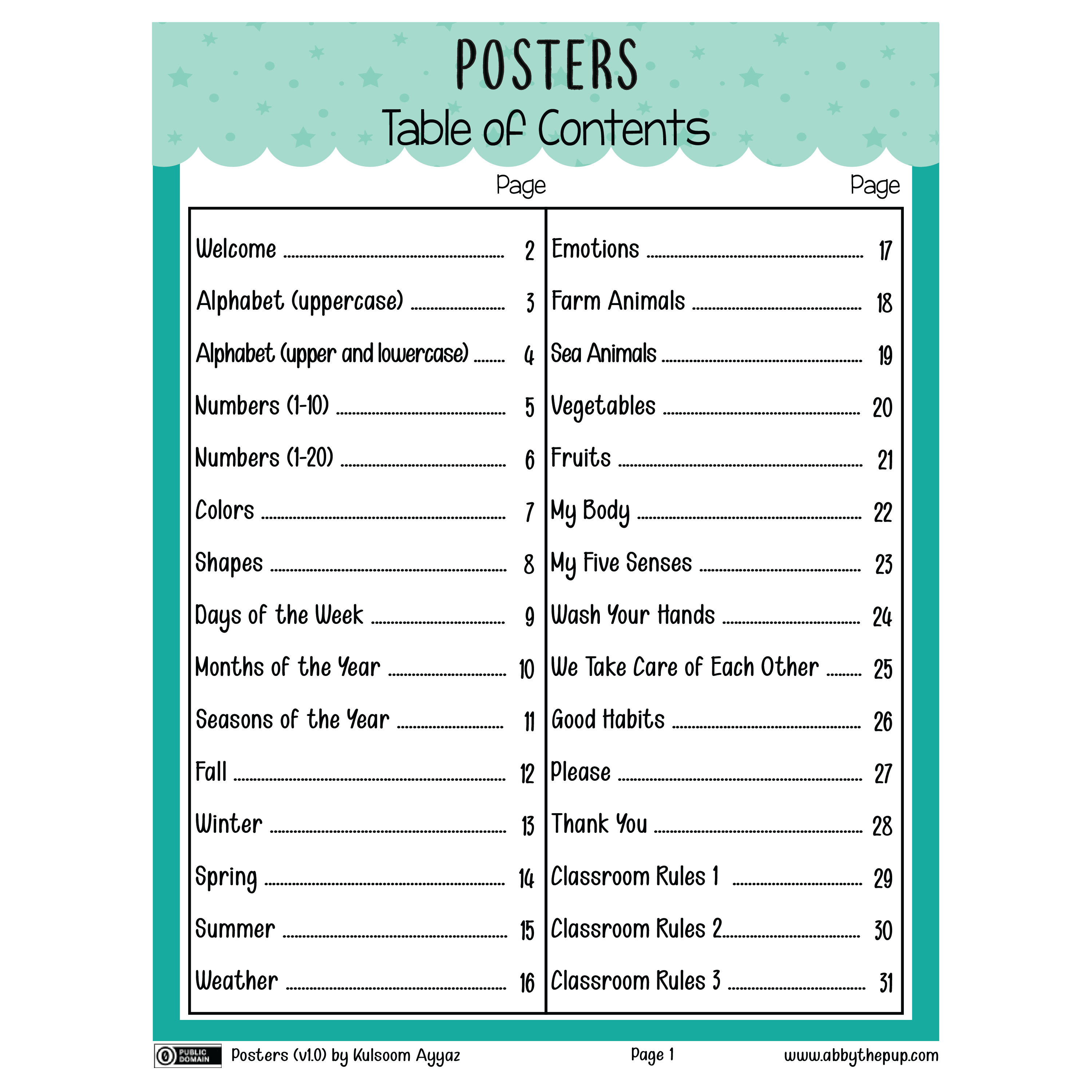 Printable worksheets for early education - Classroom (16- Po | Inspire ...