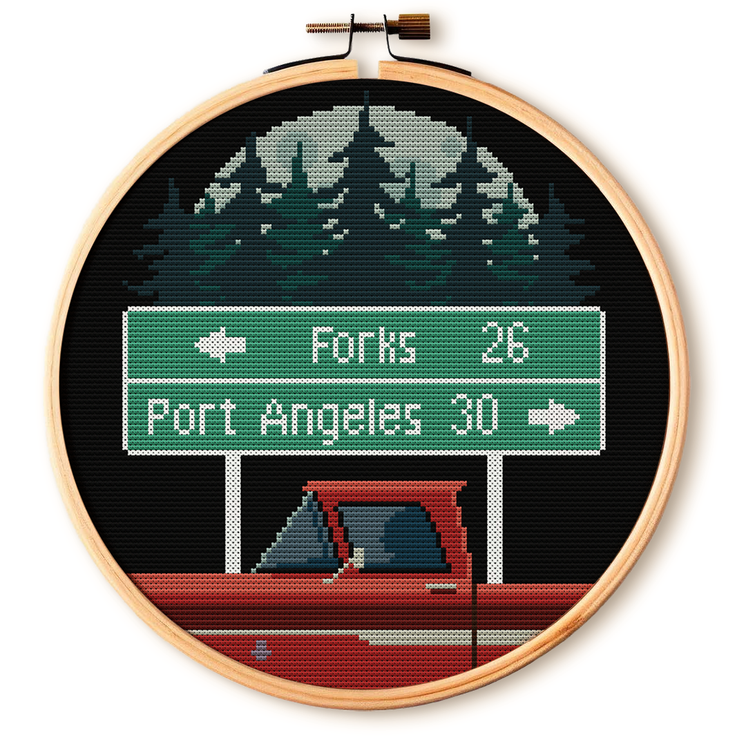 Twilight Forks Cross Stitch Pattern | Inspire Uplift
