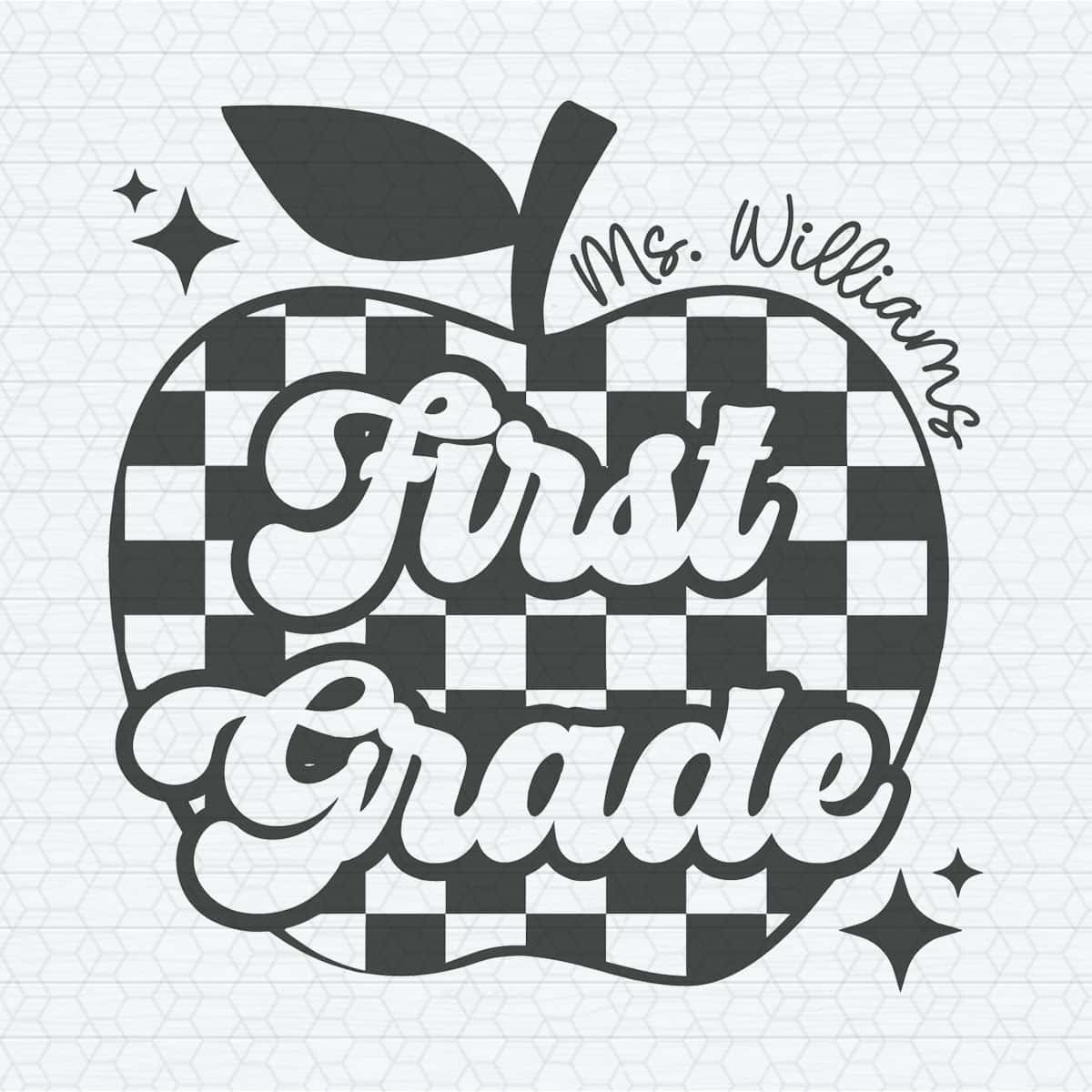 Custom First Grade Teacher Apple SVG | Inspire Uplift