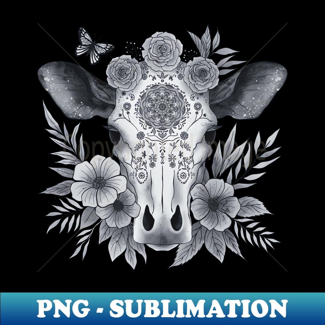 Cow with flowers mandala - Signature Sublimation PNG File | Inspire Uplift