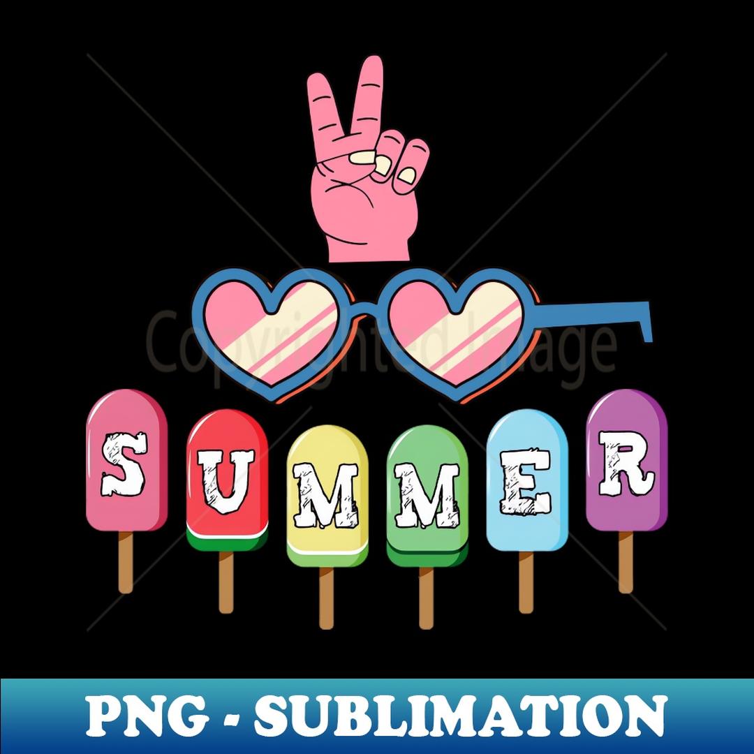 Hello Summer Vacation Ice Cream Popsicle Ice Lolly - Modern | Inspire ...