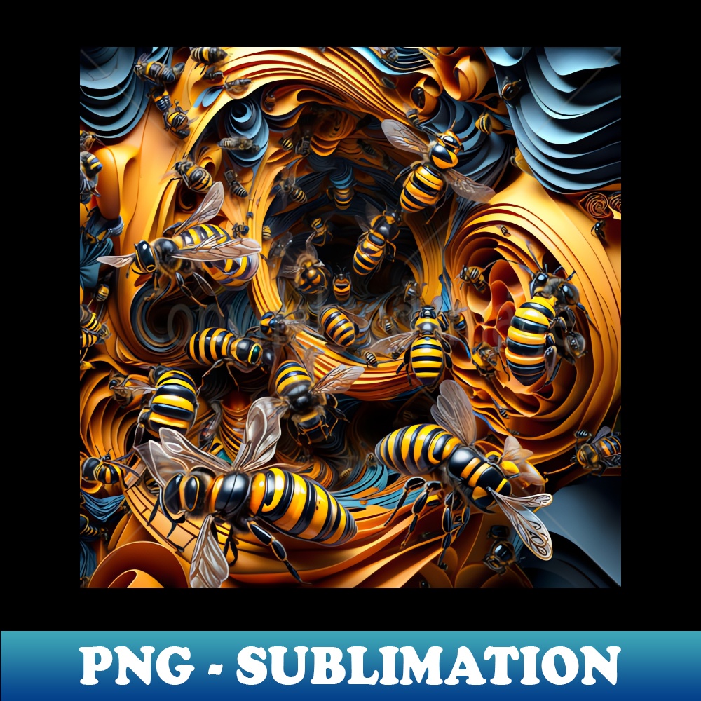 hive with bees - Decorative Sublimation PNG File | Inspire Uplift