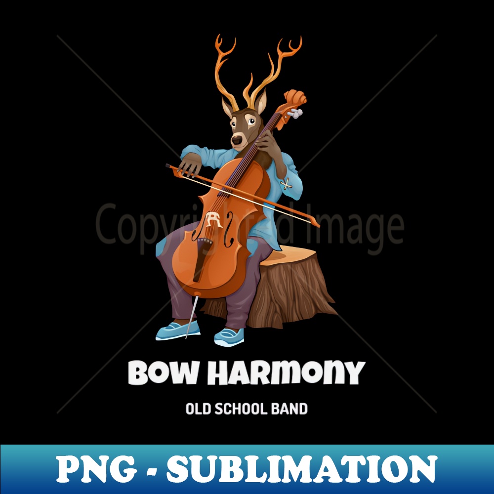 Bow Harmony Cello - PNG Transparent Sublimation Design | Inspire Uplift