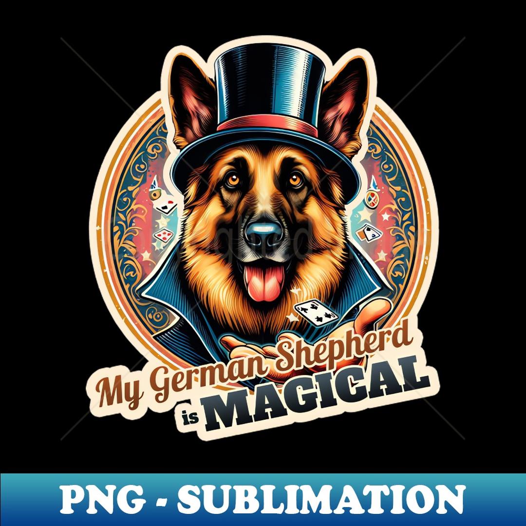German Shepherd Magician - Signature Sublimation PNG File | Inspire Uplift