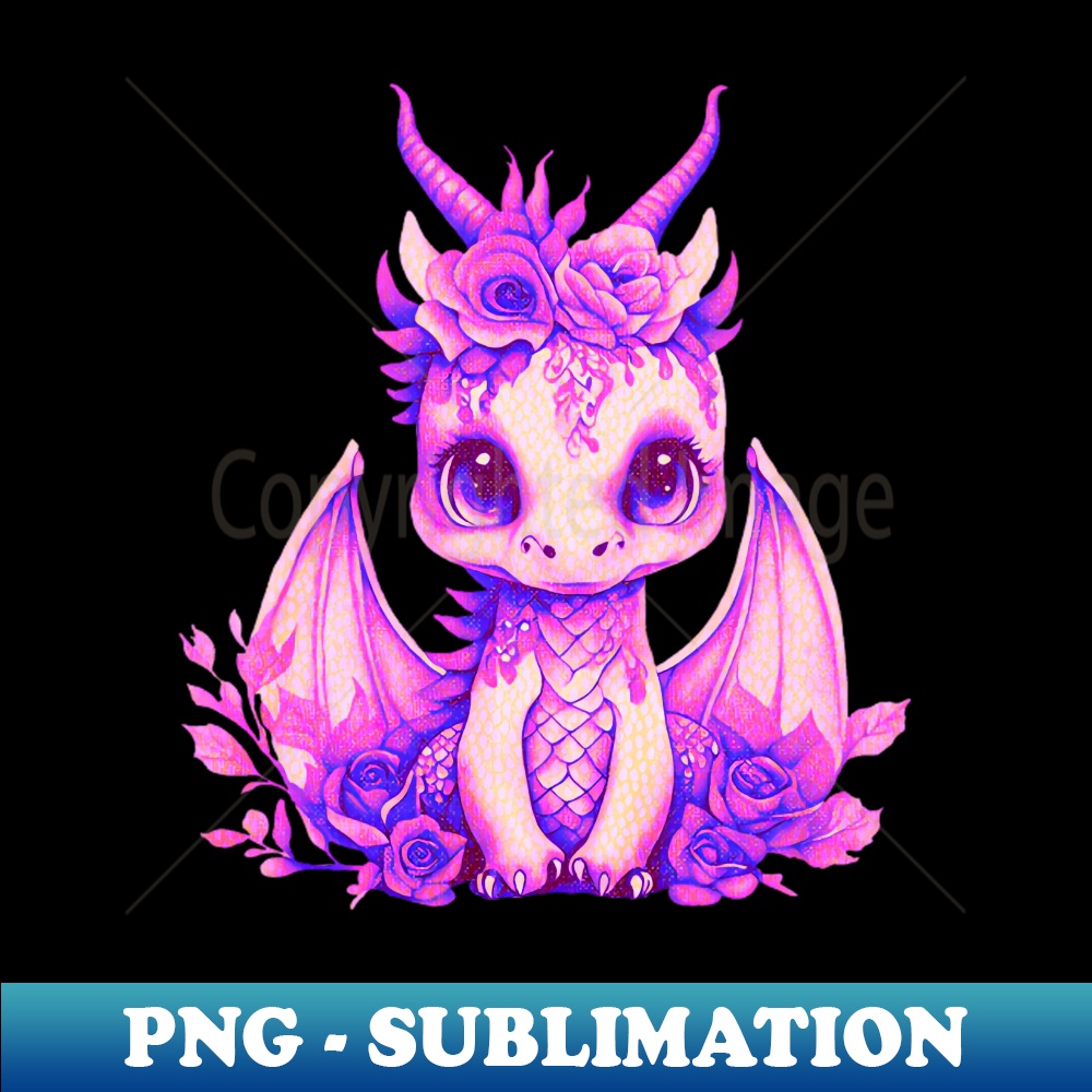 Pretty Baby Dragon - Stylish Sublimation Digital Download | Inspire Uplift