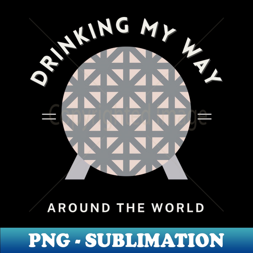 Drinking Around the World EPCOT Ball Gray Pink - Digital Sub | Inspire ...