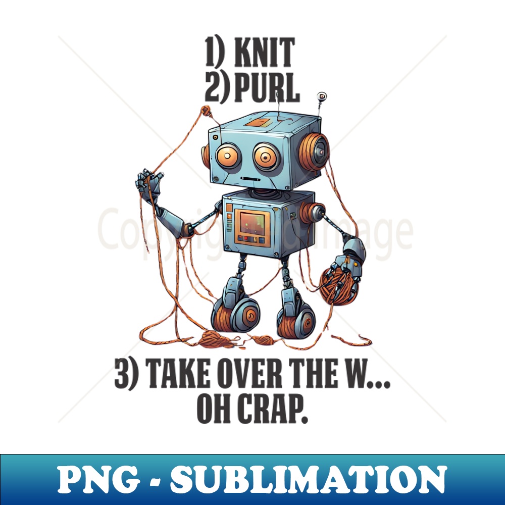 knit purl take over the world robot yarn tangle knitting kni | Inspire ...