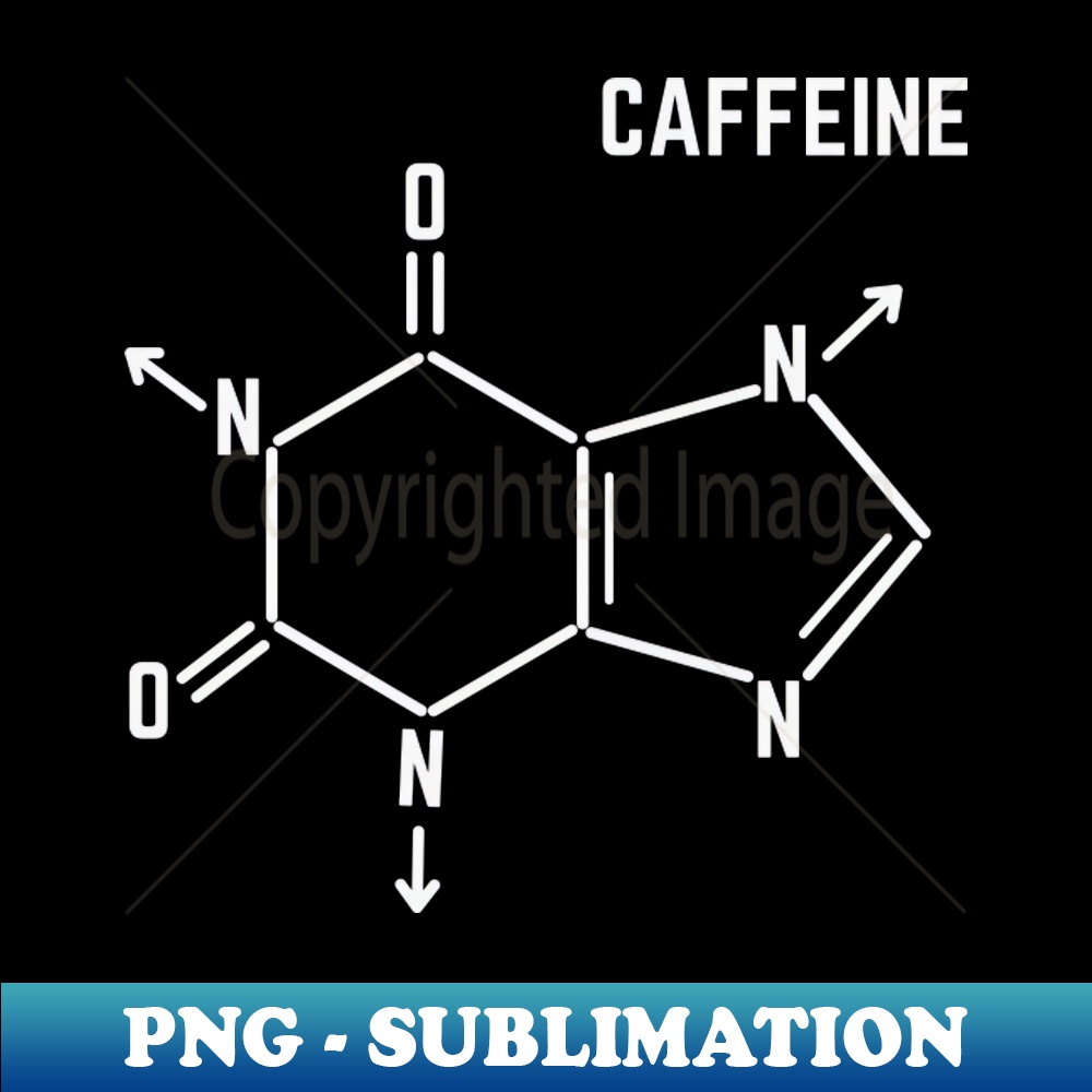 Caffeine Molecule - Decorative Sublimation PNG File | Inspire Uplift