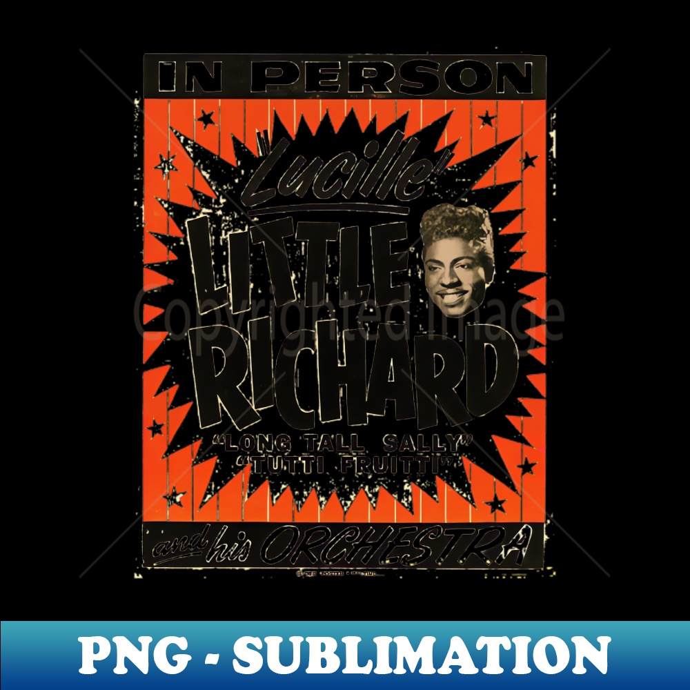 Little Richard Lucille - Retro PNG Sublimation Digital Downl | Inspire Uplift