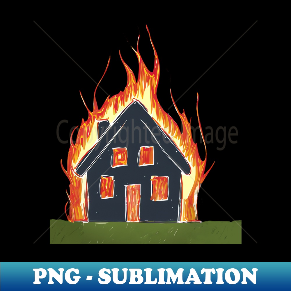 House on Fire - PNG Transparent Digital Download File for Su | Inspire ...
