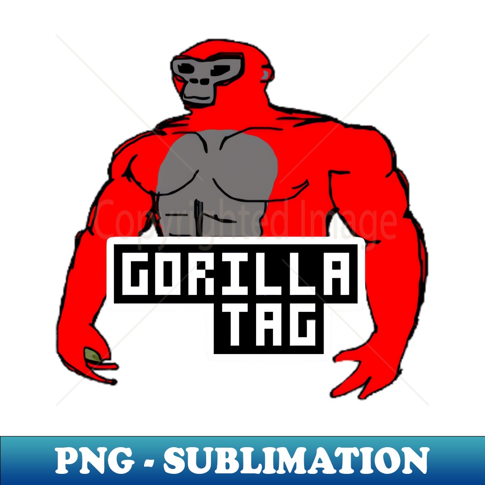 Gorilla Tag Red Monke VR Gamer Merch - Instant PNG Sublimati | Inspire ...