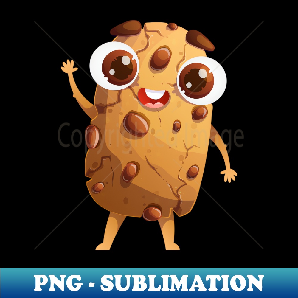 Happy character cute traditional chocolate chip cookies - Ar | Inspire ...