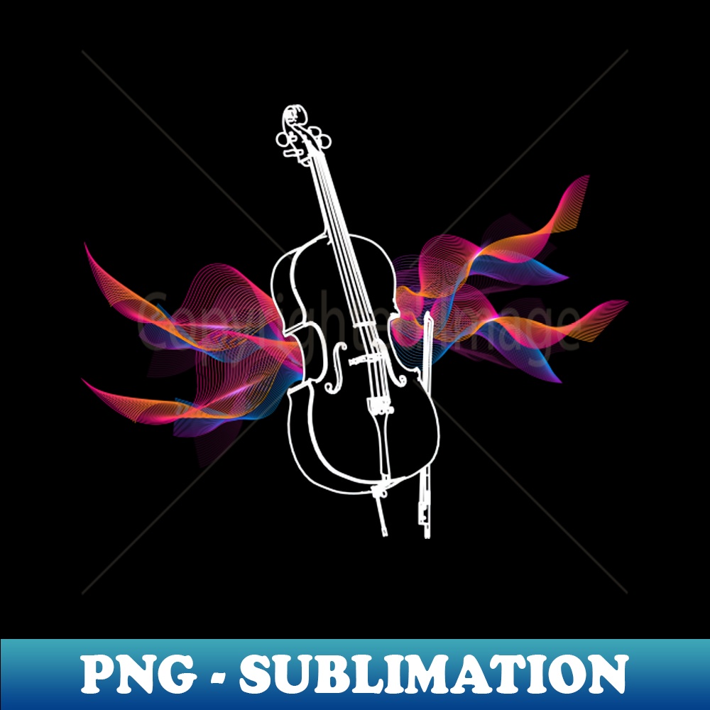 Music Wave Cello Cellist - Signature Sublimation PNG File | Inspire Uplift