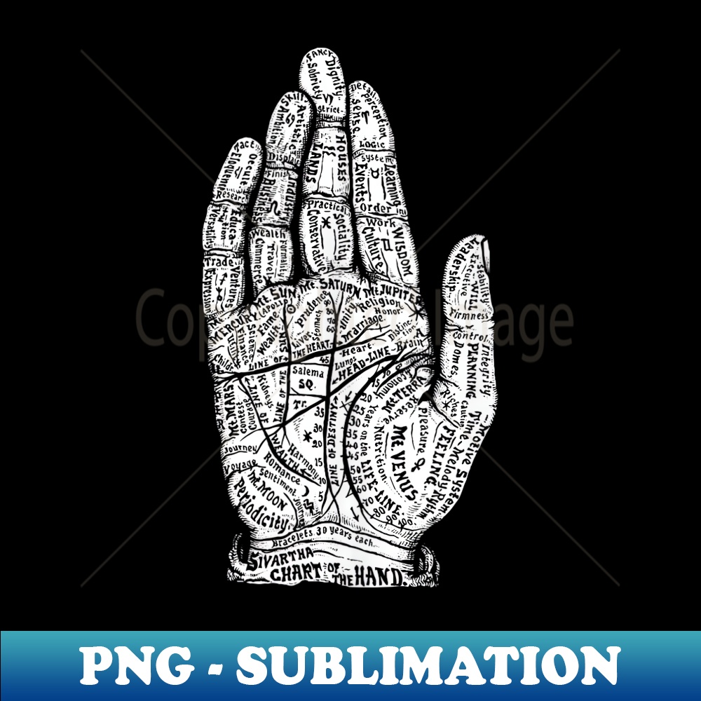Goth Punk Witch Hex Hand Chart Palm Reading Voodoo - Artisti | Inspire ...