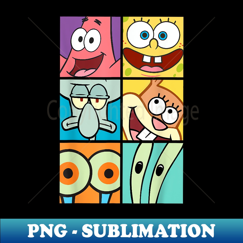 SpongeBob SquarePants Character Faces Closeup Panels - Insta | Inspire Uplift