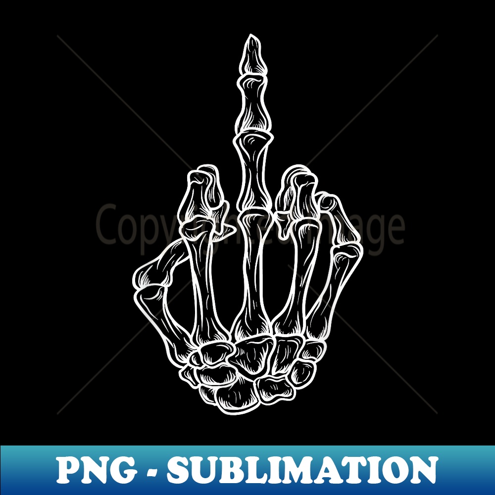 Middlefinger Skeleton Hand Halloween Bones Middle Finger - P | Inspire ...