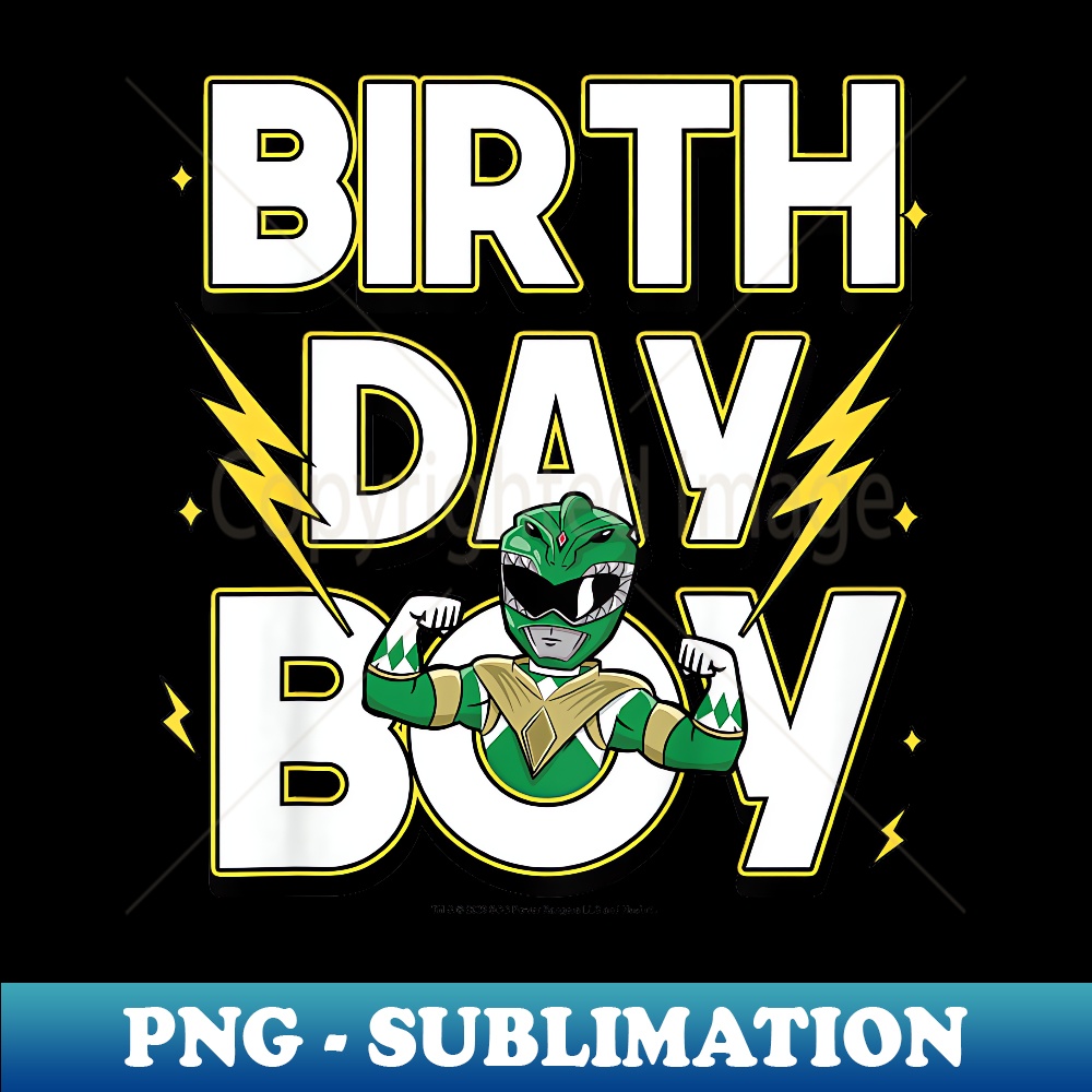 Power Rangers Birthday Boy Green Ranger Logo Youth - Premium | Inspire ...