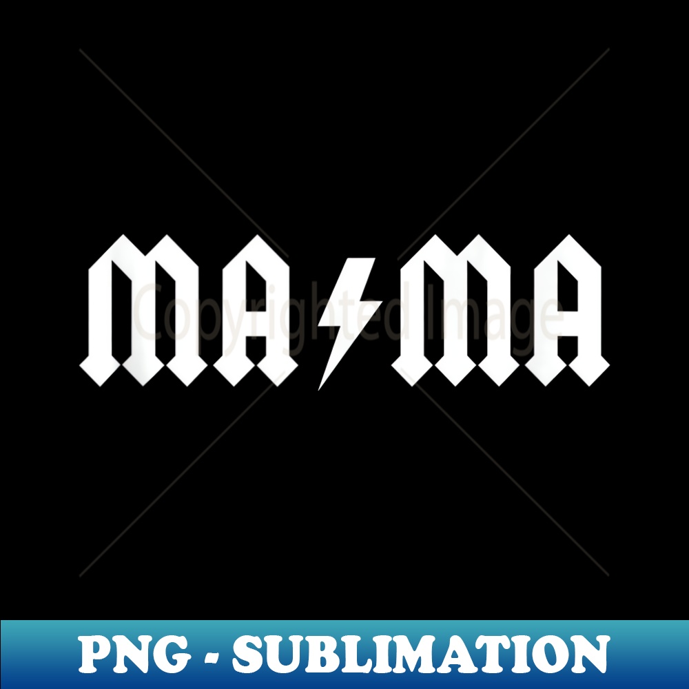 MAMA Rocks Cool Lightning - Retro PNG Sublimation Digital Do | Inspire ...