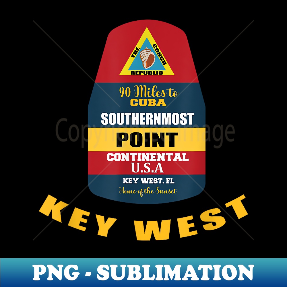 Key West Florida Southernmost Point Cuba - Sublimation-Ready | Inspire ...