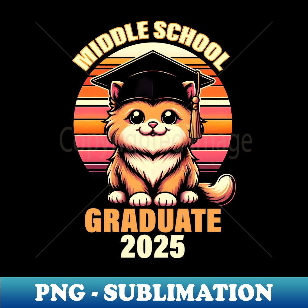 2025 Middle School Graduate Junior High Cat for 8th Grade - | Inspire ...