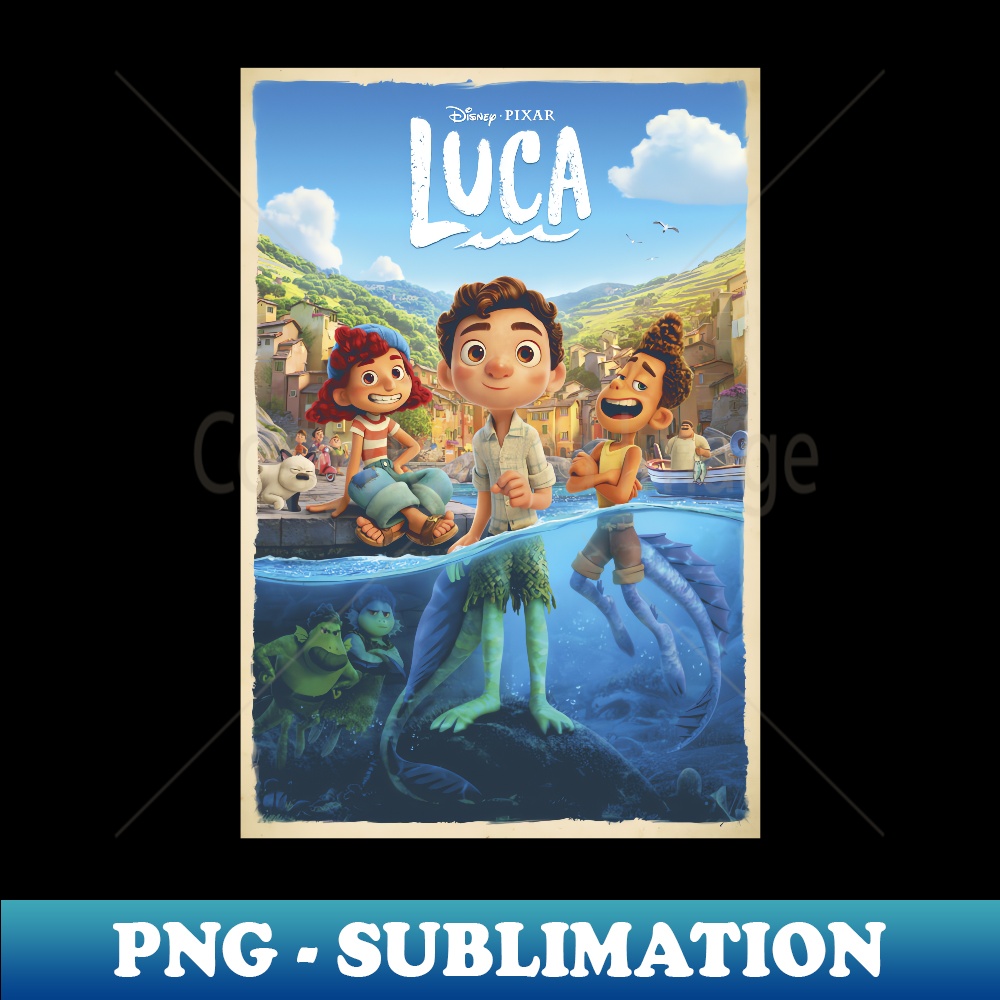 Disney Pixar Luca Movie - PNG Transparent Sublimation File | Inspire Uplift