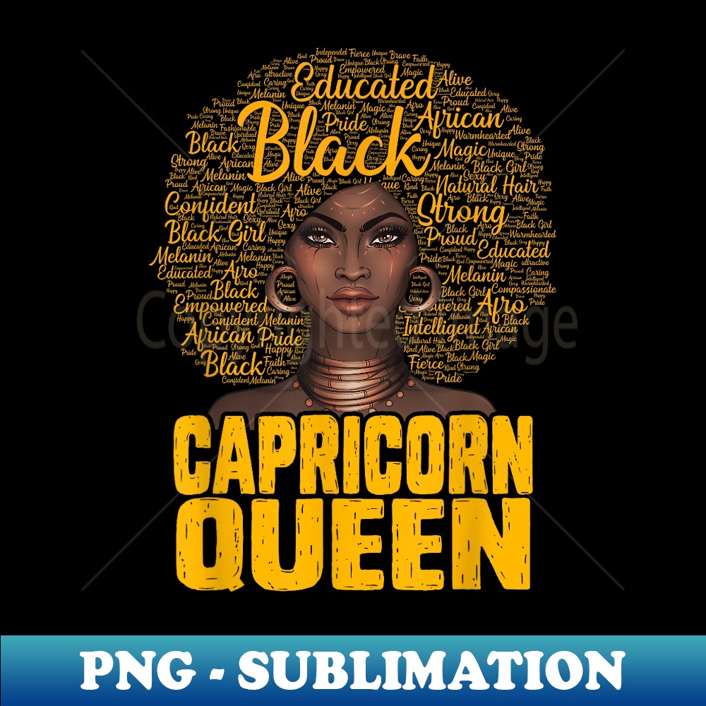 Capricorn Queen Black Woman Natural Hair African American - | Inspire ...