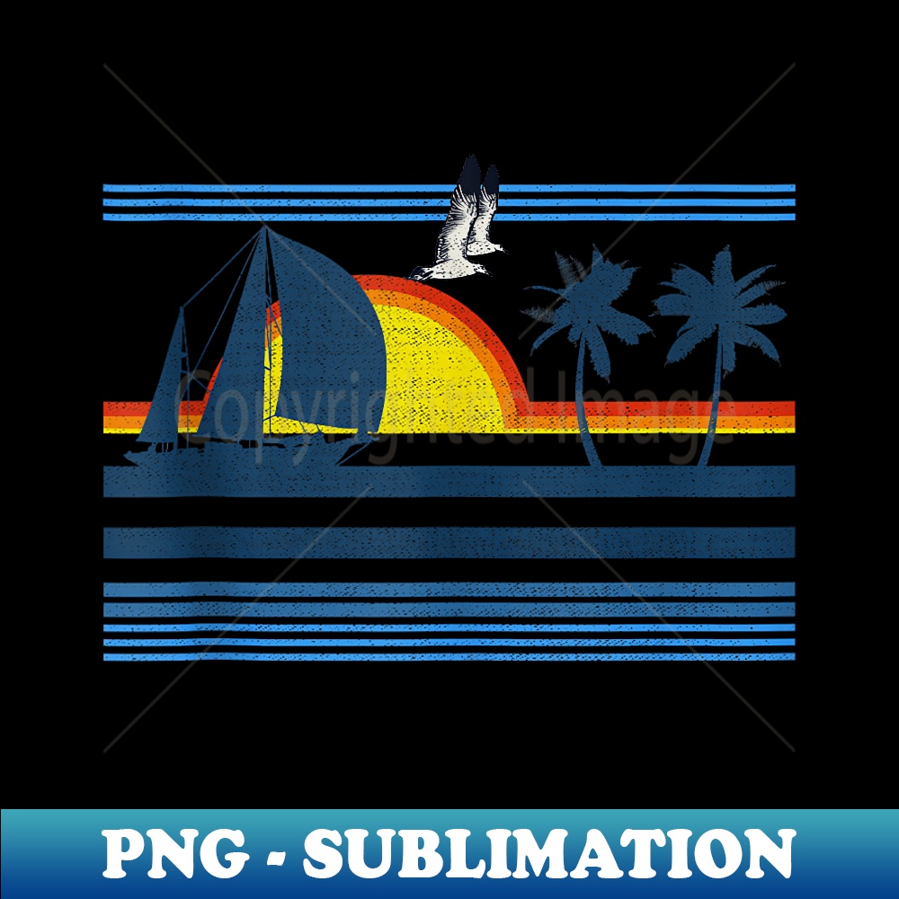 Palm Tree - Tropical Beach Vintage Style 70s 80s Retro | Inspire Uplift