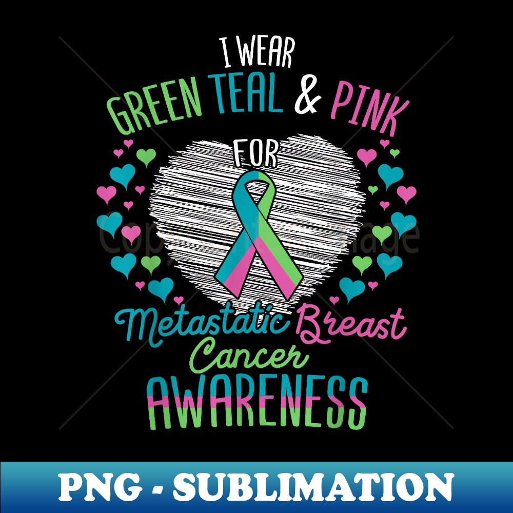 Wear Green Teal Pink For Metastatic Breast Cancer Ribbon 1 - | Inspire ...