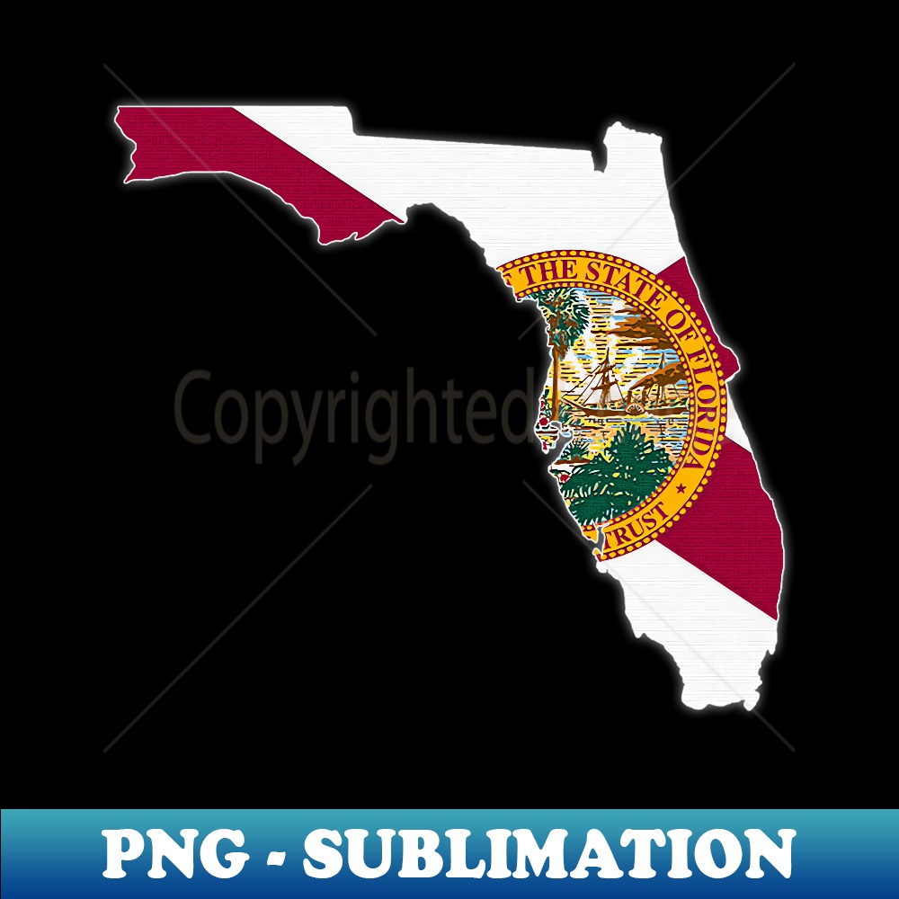 FLORIDA STATE MAP FLORIDA FL Flag Roots - Premium PNG Sublim | Inspire ...