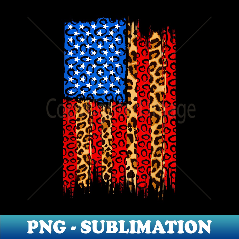 Leopard Print Cheetah American Flag 4th Of July Independence | Inspire ...