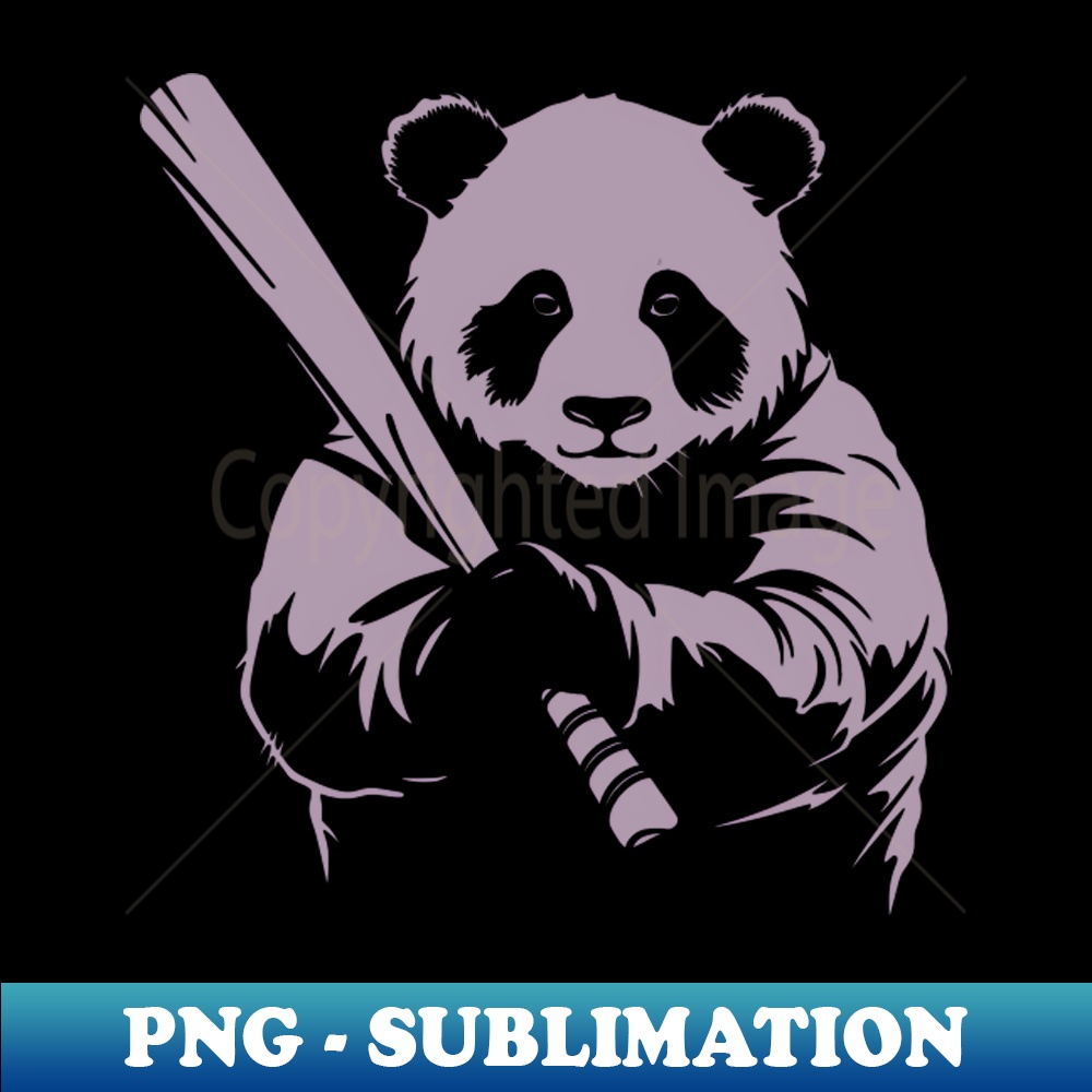 Minimalist Panda Baseball Player Silhouette - Japan | Inspire Uplift