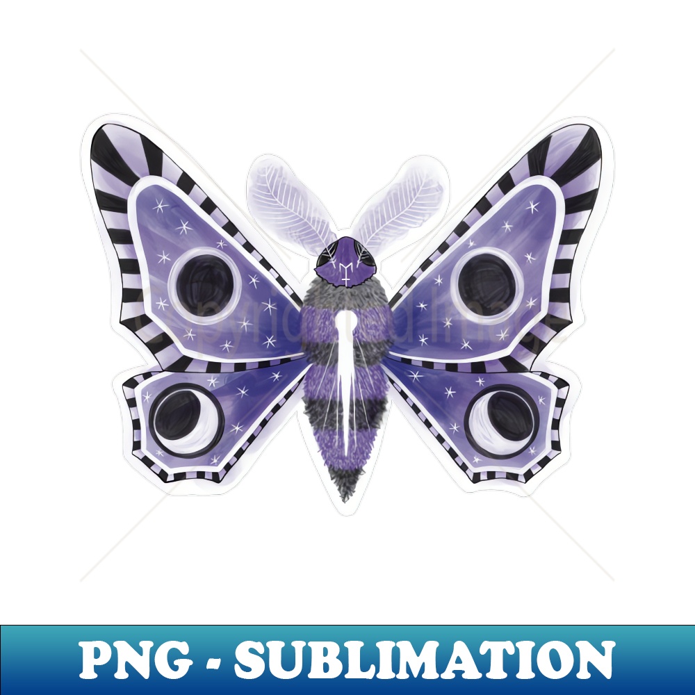 Purple and Black Space Moth - Sublimation-Ready PNG File | Inspire Uplift