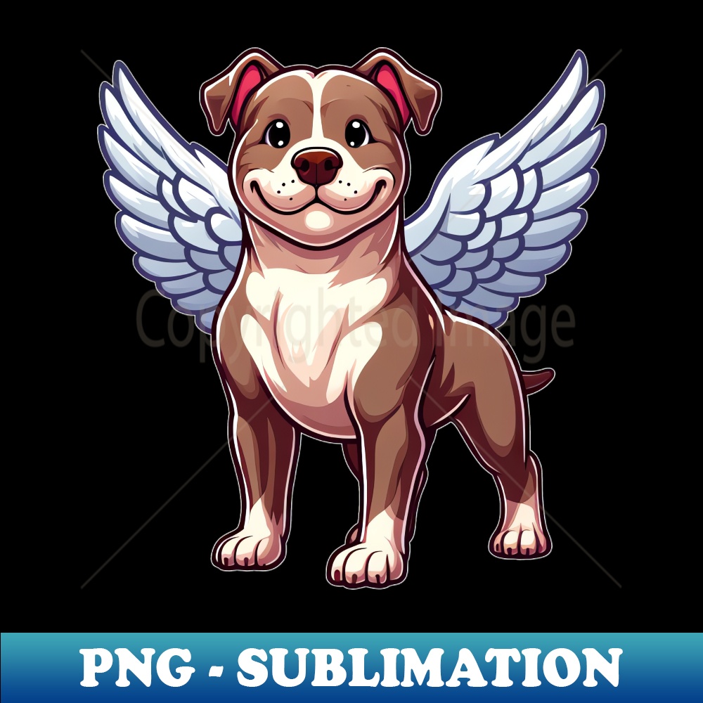 Pitbull Angel Wings Dog Design - Artistic Sublimation Digita | Inspire ...
