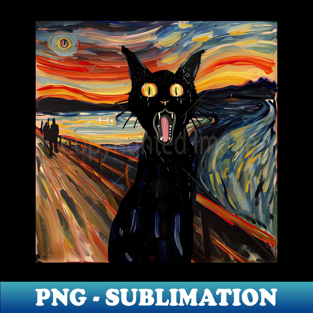 The Scream Cat - Artistic Sublimation Digital Design | Inspire Uplift