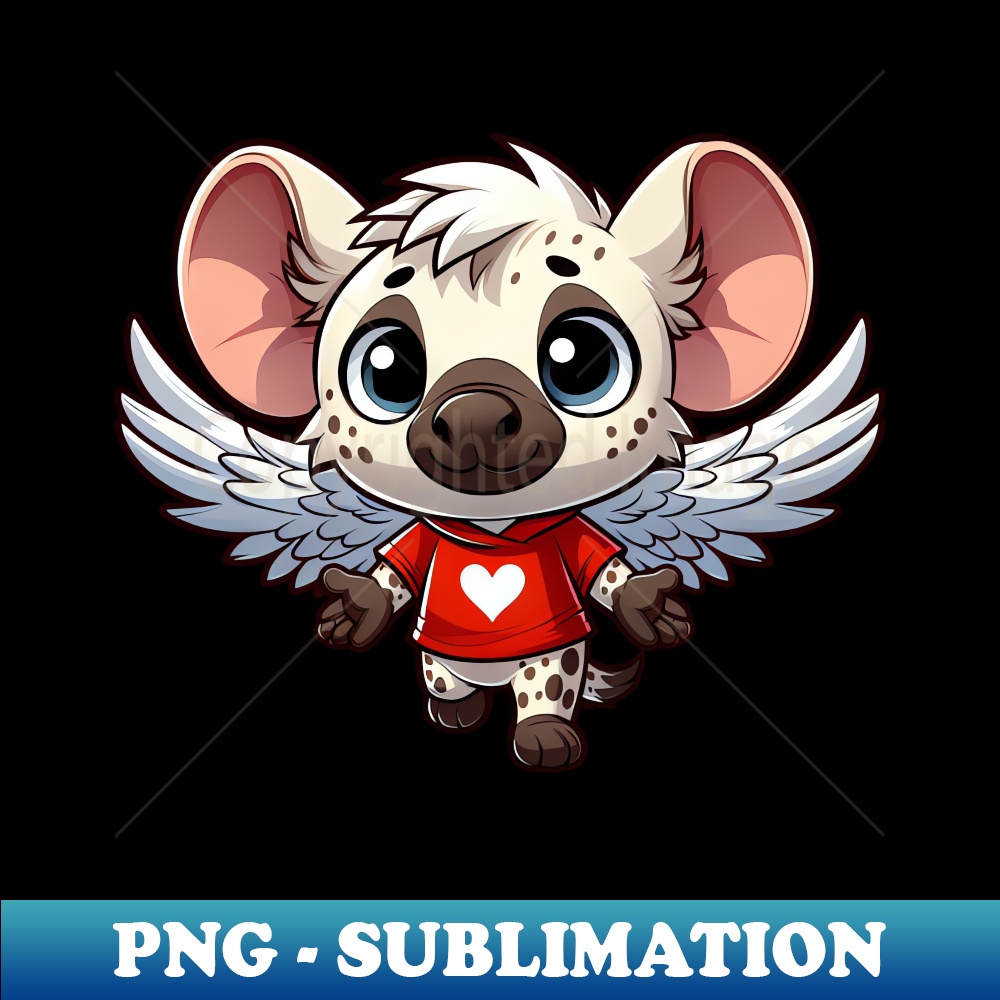 Cute Hyena Angel with Wings Cartoon - Unique Art Sublimation | Inspire ...