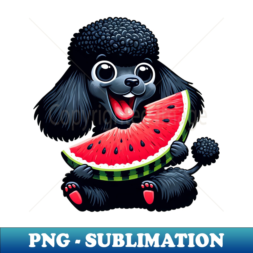 Poodle with Watermelon Summer Design - Original T-Shirt PNG | Inspire ...
