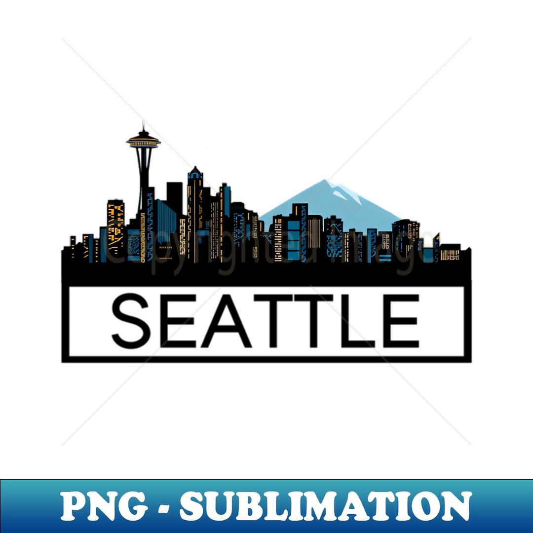 Seattle Skyline - Sublimation-Ready PNG File | Inspire Uplift