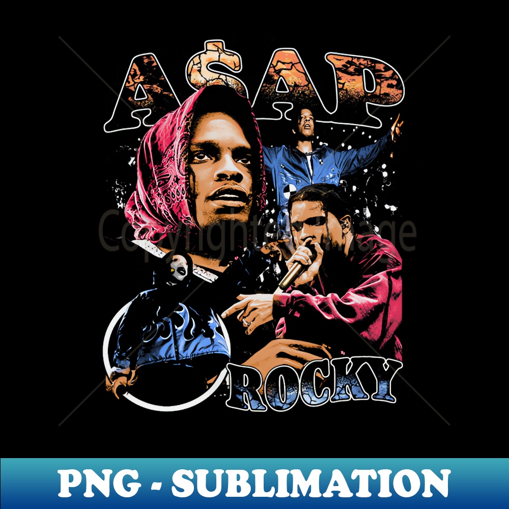 ASAP Rocky Vintage Bootleg - High-Resolution PNG Sublimation | Inspire ...