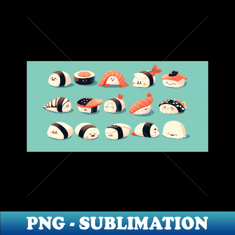 Delightful Sushi Friends II - PNG Transparent Sublimation Fi | Inspire ...