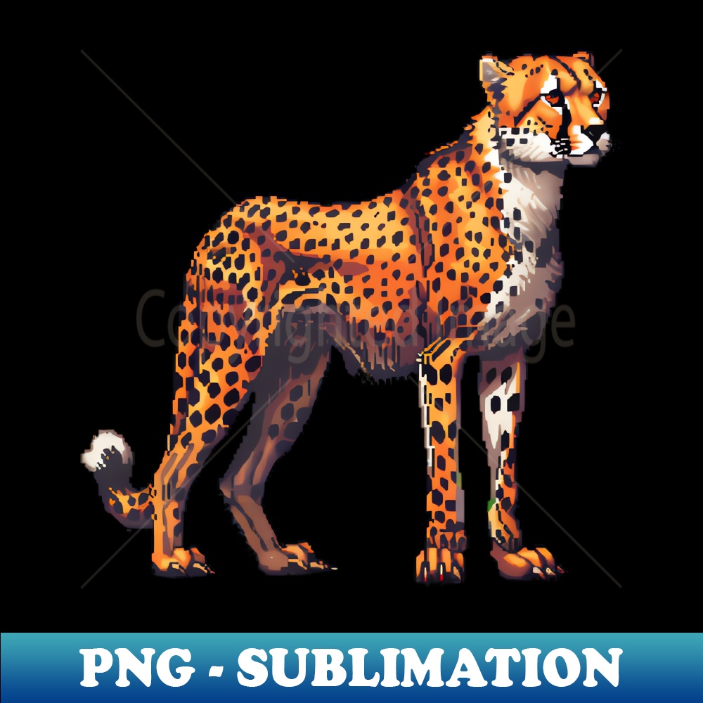 Pixel Cheetah - Premium PNG Sublimation File | Inspire Uplift
