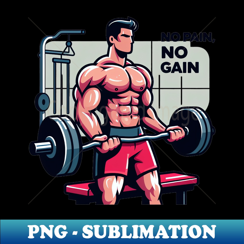 No Pain, No Gain Bodybuilder's Motivation (2) - PNG Transpar | Inspire ...
