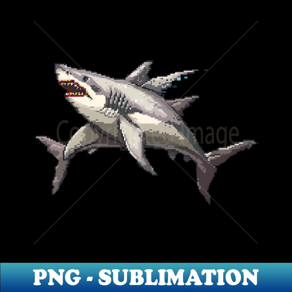 Pixel Shark - PNG Transparent Digital Download File for Subl | Inspire ...