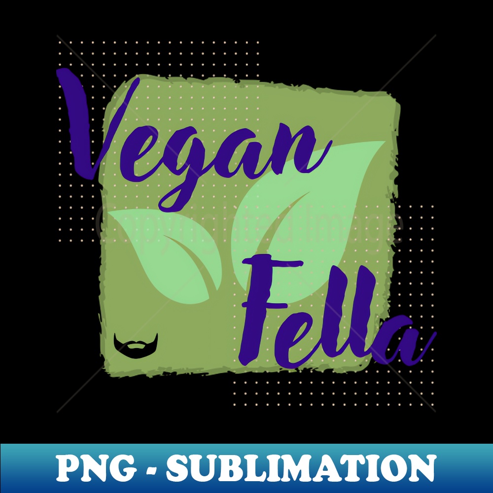 Vegan Fella - Retro PNG Sublimation Digital Download | Inspire Uplift