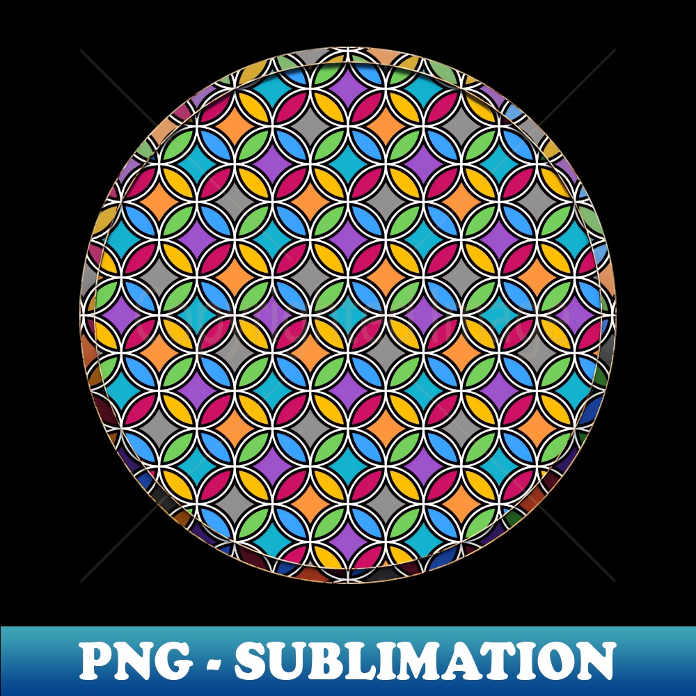 Geometric Heavy Japanese Shippo Circle Pattern in Crayon Rai | Inspire ...