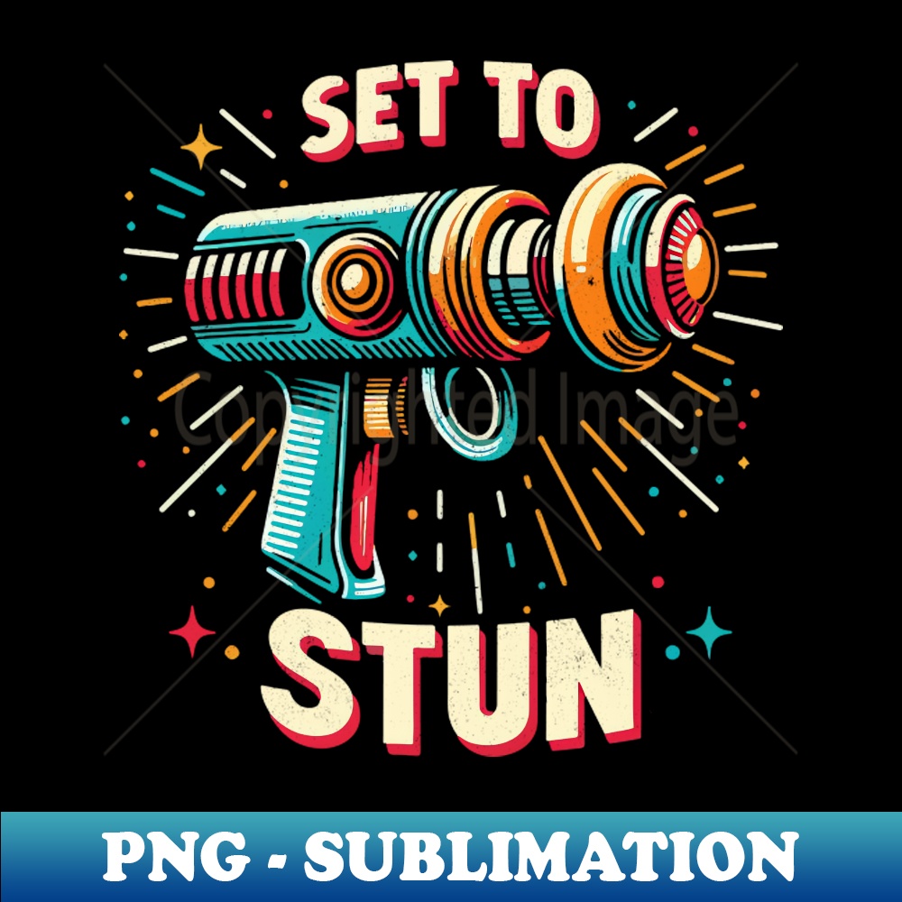 Set to Stun - Retro Vintage Sci Fi Ray Gun | Inspire Uplift